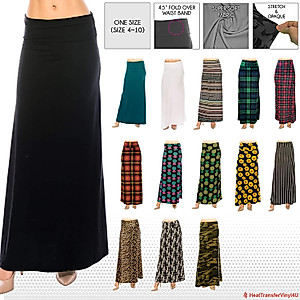 Eevee Women's Beautiful Fold Over Maxi Skirt (ONE Size) - Blue Pineapple