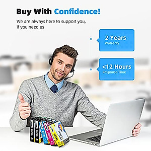 FLYINK Remanufactured Ink Cartridge Replacement for Epson 202 XL 202XL T202XL for Expression Home XP-5100 Workforce WF-2860 Printer New Upgraded Chips (2 Black, 1 Cyan, 1 Magenta, 1 Yellow)