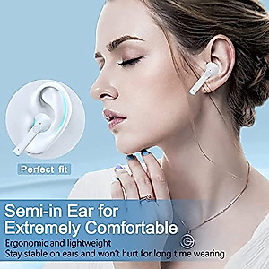 Wireless Earbuds Bluetooth 5.0 Headphones with 30h Cycle Playtime Built-in, IPX6 Waterproof In-ear Fast Charging Case Bluetooth Headphones Stereo Earphone Cordless Sport Headsets with Microphone