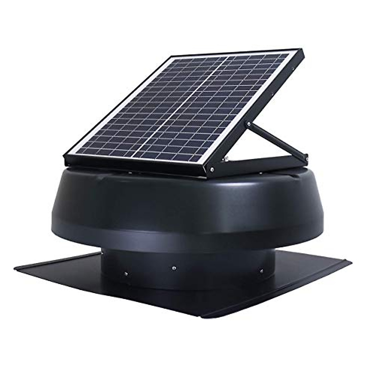 iLIVING HYBRID Ready Smart Thermostat Solar Roof Attic Exhaust Fan, 14", 1750 CFM, 2500 Coverage Area, Black