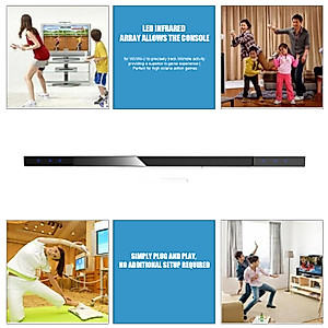 Eanetf Wii Sensor bar, Wired Infrared Sensor Bar for Wii, Replacement Wired Infrared IR Ray Motion Sensor Bar Compatible with Wii and Wii U Console