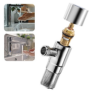 Mesee 1 Pair Faucet Cartridges Replacement, Brass Ceramic Disc Stem Cartridge Faucet Valve 1/2" Turn Tap Cartridge Valves for Bathroom Garden Kitchen Taps