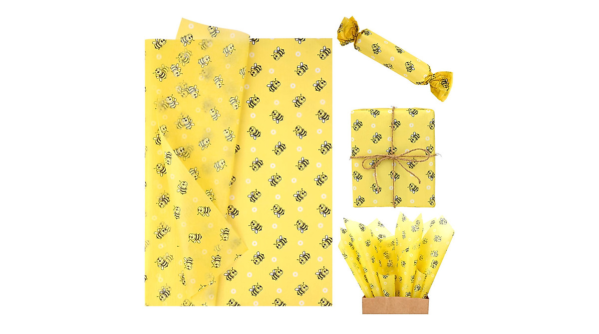 Kavoc Honey Bee Tissue Paper - 100 Sheets for Gift & Party Decor