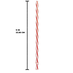 Sunshine Mason Co. Plastic Reusable Drinking Straws 6 Pieces, Red Stripe