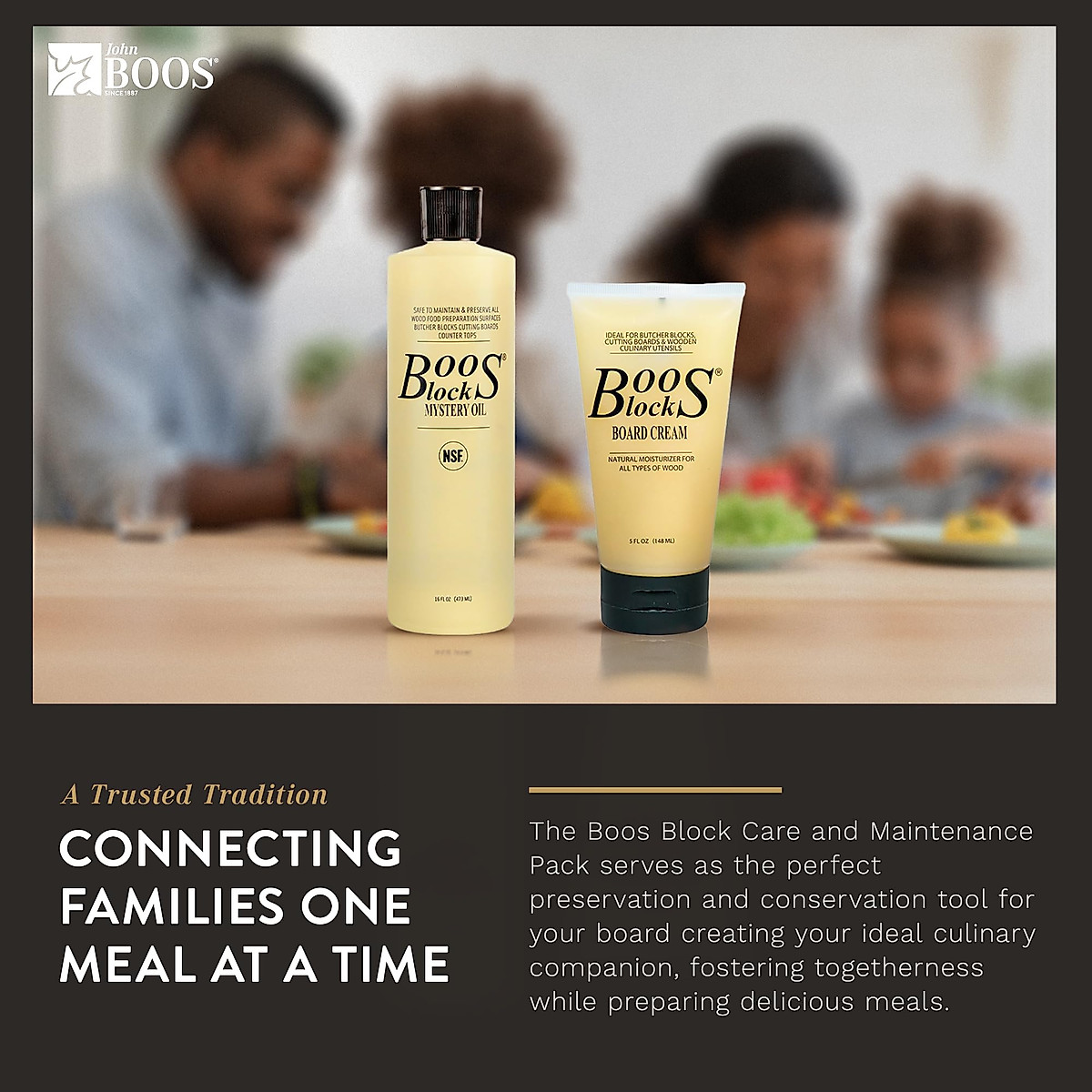 John Boos 2-Piece Boos Block Charcuterie Board and Wood Cutting Board Care and Maintenance Set, 16-Ounce Mystery Oil and 5-Ounce Board Cream