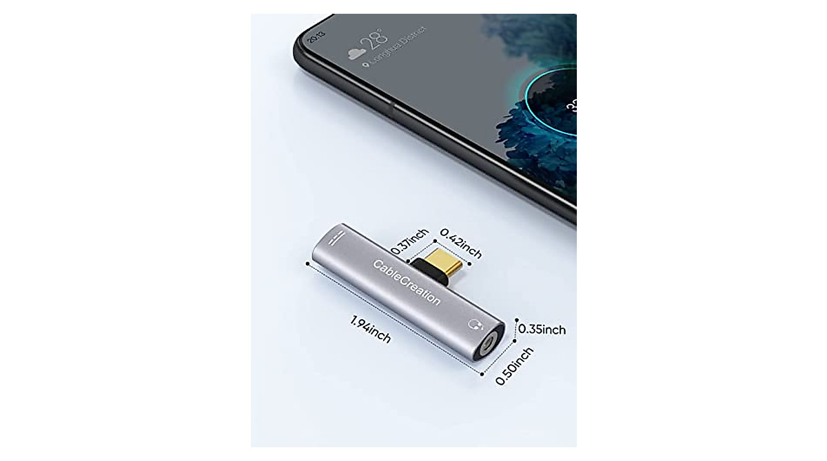 CableCreation USB C to 3.5mm & Fast Charger Adapter | Hi-Res Audio