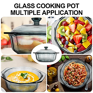 TIPTAP Casserole Dish,Baking Dish,Glass Casserole Dish with Lid,Corningware,Oven Safe, Microwave Safe, Fridge Safe,Round Casserole Dish With Lid, Mini Casserole Cookware with Handles,Bowls for Kitchen（33.08oz/1L）