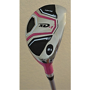 Petite Womens Complete Golf Set - Fits Ladies 5ft to 5ft 6in Tall Clubs Driver, Wood, Hybrid, Irons, Putter Deluxe Bag Pink