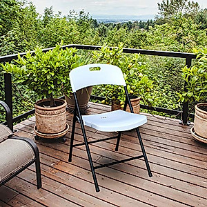 Plastic Development Group 808 Indoor/Outdoor Plastic Folding Fold Up Party Chair, White (4 Pack)