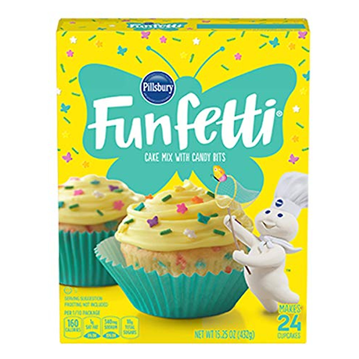 Pillsbury Easter Funfetti Cake Mix Kit! Spring Cake Mix With Candy Bits and Vanilla Frosting! Enjoy The Festive Colors And Delicious Flavor Of Spring Cake! Perfect For Easter Treat!