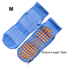 JXLESW Non Slip Trampoline Socks for Kids, Anti Skid Gripy Floor Socks for Exercises, Gym, Yoga (as1, age, 6_years, 9_years, Black, Navy, Blue, Yellow)