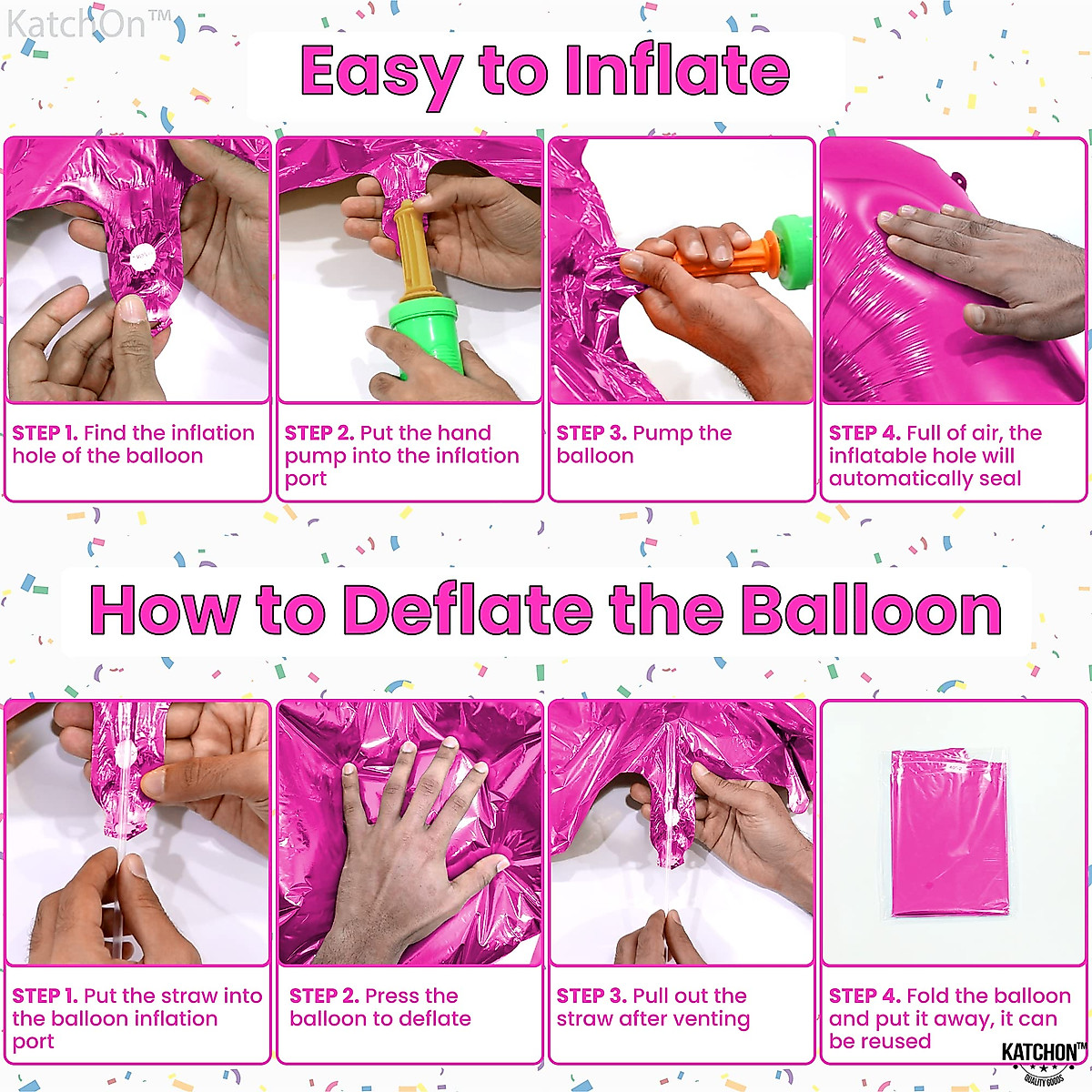 KatchOn, Hot Pink 30 Balloon Numbers - 40 Inch | Pink 30 Balloons, Pink 30th Birthday Balloons, 30th Birthday Decorations For Her | Number 30 Balloons for Hot Pink 30th Birthday Decorations for Women