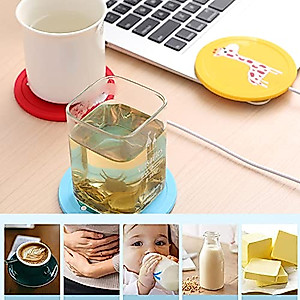 Coffee Mug Warmer Candle Warmer Plate - 3-Setting Cute Animals Design Mug Warmer for Desk, Temperature up to 149℉ for Office Home Desk Use