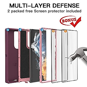 AICase for Galaxy S22 Ultra Case with Screen Protector,Heavy Duty Drop Protection Full Body Rugged Shockproof/Dust Proof Military Protective Tough Durable Phone Cover for Samsung S22 Ultra 6.8“