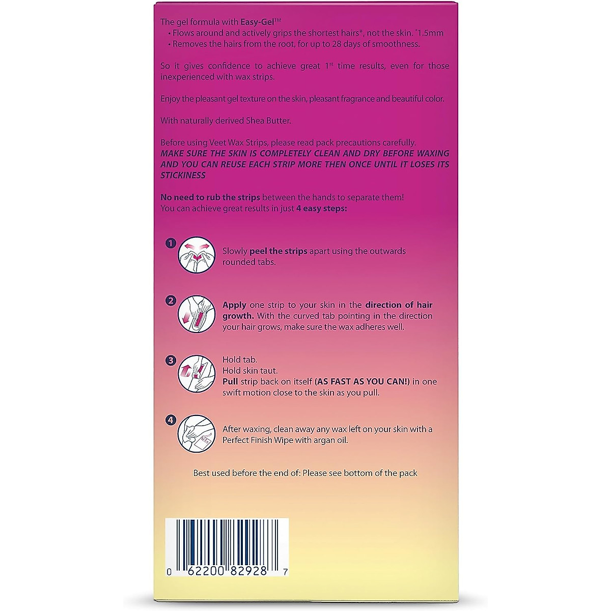 (Pack of 2) Legs & Body 40 ct. Wx Strip Kit Ready To Use VEET