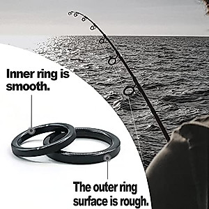 9KM DWLIFE Fishing Rod Repair Ceramic Guide Ring Replacement Kit 14 Sizes 0.13in to 1.86in (A - 28pcs)