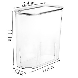 Okllen 2 Pack Clear Small Trash Can, Plastic Rectangle Wastebasket Trash Bin, Garbage Container Slim Trash Can for Bathroom, Kitchen, Dorm, Home, Office, 12.4" L x 5.3" W x 11" H