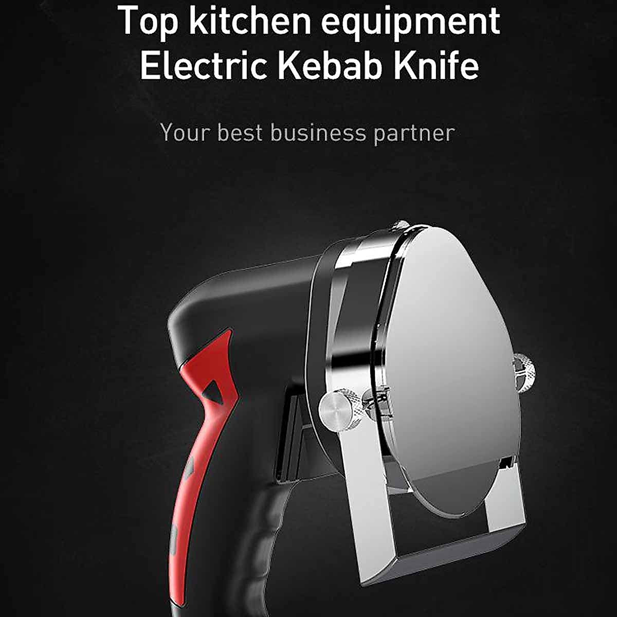 Roast Meat Slicer, Handheld Commercial Electric Kebab Knife Cutter Handheld BBQ Beaf Cutting Machine Knife Professional Cutter Thickness 0-8 mm