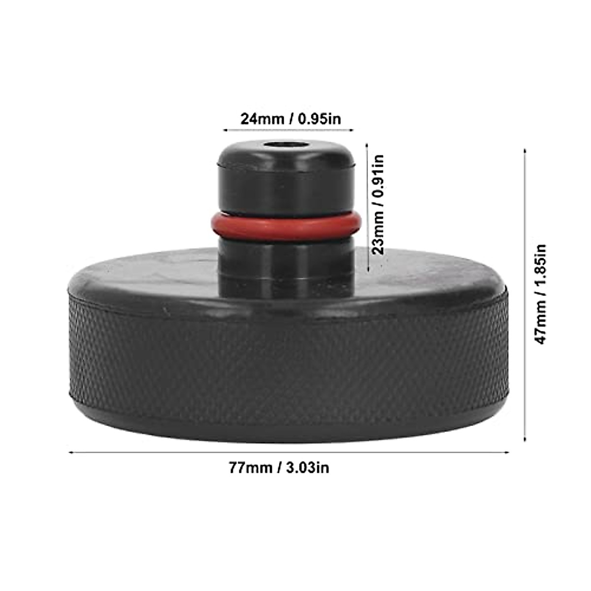 Kadimendium Rubber Jack Pad, Easy Storage Stand Frame Rail Protector No Harm to Human High Compatibility Good Protection for Garage