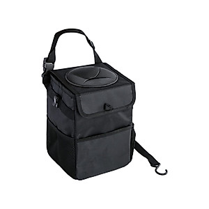 Seal Skin Covers Car Accessories 1Pcs Headrest Car Trash Can, Ideal Car Accessories for Women, Multifunctional Trash Can for Car, Convenient Car Garbage Can, Road Trip Essentials - Black