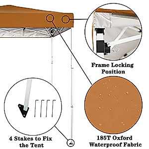 Sunnyglade 6x4 Ft Pop-Up Canopy Tent Outdoor Portable Instant Shelter Folding Canopy with Carry Bag