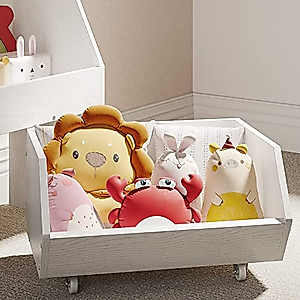 ZOPEND Toy Storage and Organizer for Kid, Boys and Girls Muti-Functional Bookcase and Storage Bin with Moveable Drawers, Children Toddler Storage Carbinet for Playroom, Bedroom, Nursery