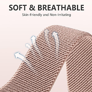 GEAK 2Pcs Elastic Bands Compatible with Samsung Galaxy Watch 7 40mm 44mm/Watch 6 5 4 40mm 44mm/Watch 4 Classic 42mm 46mm/Watch 5 Pro 45mm, Stretchy Nylon Solo Loop Strap for Women Men