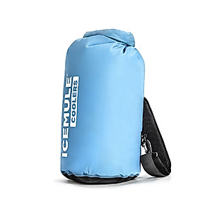 ICEMULE Classic Small Collapsible Sling Strap Cooler – Hands Free, 100% Waterproof, 24+ Hours Cooling, Soft Sided Cooler for Hiking, Camping & Fishing, 10 Liter, Fits 12 Cans + Ice