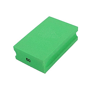 Awclub Diamond Hand Polishing Pads, 60 Grit Green Foam Grinding Dry Block For Granite Marble Glass Grinding