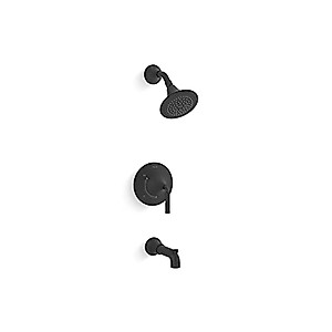 Kohler TS27421-4-BL Tone Rite-TempPressure-Balancing Bath and Shower Faucet Trim Set, 2.5 GPM, Matte Black