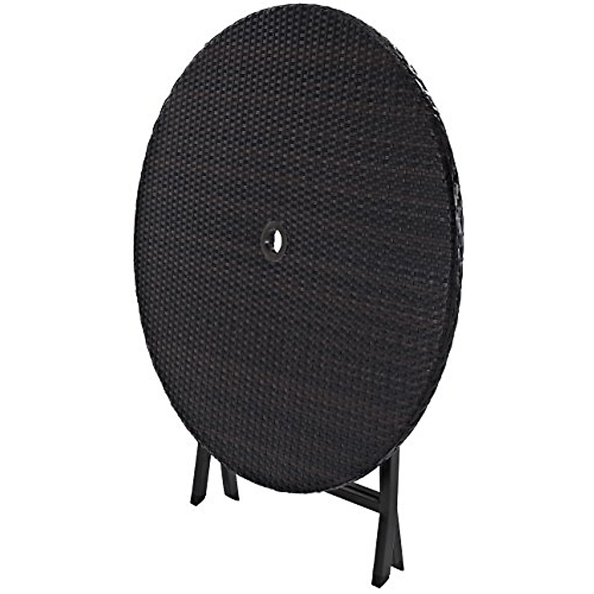 Crosley Furniture CO7205-BR Palm Harbor Outdoor Wicker Folding Table, Brown