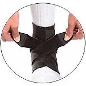 Mueller Adjustable Ankle Support, Black, One Size