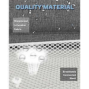 MBQMBSS Blow Up Bumpers for Kids Bed, 47"x55" Inflatable Travel Bed Rails for Toddlers, Portable Baby Bed Rail Guard for Hotel Vacation - 5.9'' Higher Bumper for More Security