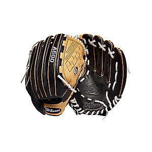 Wilson 2022 A500 Siren 12.5" Fastpitch Outfield Glove - Right Hand Throw, Black/Blonde/Yellow