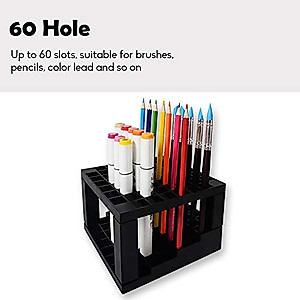 Tavolozza 60 Hole Multi-Level plastic Pencil & Brush Marker Organizer Holder Marker Organizer for Pens, Pencils, Brushes, Markers