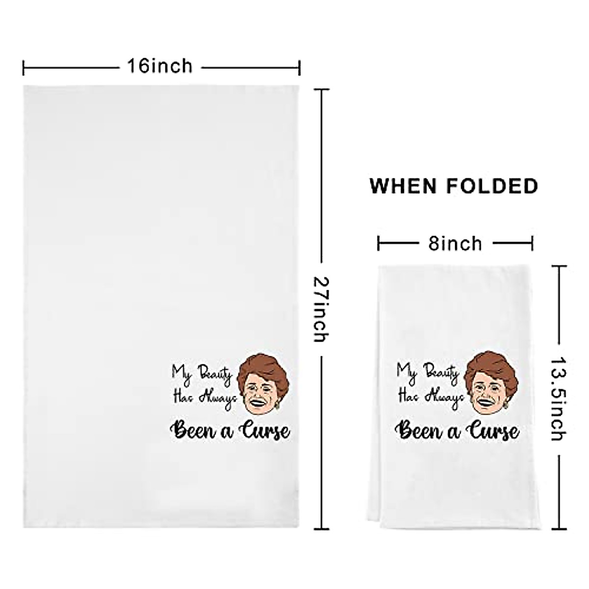 Homento Funny Kitchen Towels-Golden Inspired Gifts for Women,Golden Merchandise Towels Set,Funny Novelty Hand Towels for Girls Night-Unique Birthday Gift for Mom Best Friend,House Warming Gifts Idea