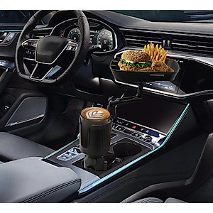 Multifunctional Car Cup Holder Tray For Car Food Tray For Eating Cupholder Extender Holder For Car Expandable Cup Holder For Car Extra Cup Holder Eating Tray Adjustable Table Expander Swivel