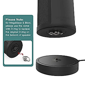 Kissmart Power Up Charging Dock for Ultimate Ears Boom 3 / Megaboom 3 / Megablast/Blast, Replament Charger Dock Cradle Station with USB Port for UE Boom 3/Megaboom 3/Megablast/Blast (Black)