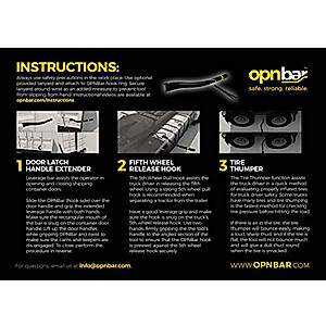 Leverage Bar for Shipping Container Doors - and More, Steel - by Shipping Container Safety International 6f706e626172, Flat Black, Yellow