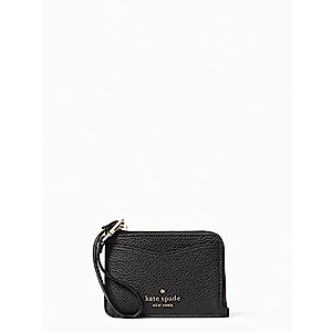 Kate Spade New York Leila Leather Card Holder Wristlet, Black