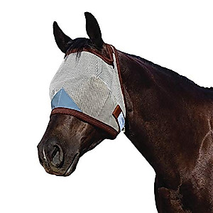 Manna Pro Equine Fly Mask | Pro-Force Mask with Adjustable Fit |Fits Horses 900-1200 lbs
