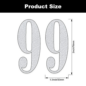 3 Pack Mailbox Numbers 0-9, Waterproof 3 Inch Reflective Sticker Decal, Self Adhesive Mailbox Number for Signs, Door, Cars, Trucks, Home, Business, Address Number (3inch 3PCS)