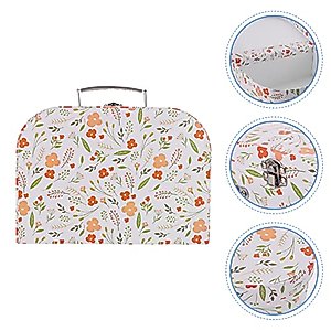 Zerodeko Paperboard Suitcases Storage Boxes Handle: Boxes with Lids Containers for Storage Organization Toy Sundry Box