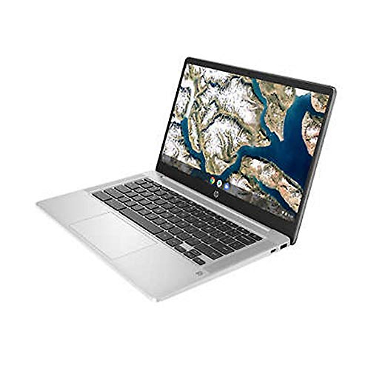 HP 2022 Chromebook Bundle 14" FHD Laptop Computer, Intel Celeron N4000, 4GB RAM, 64GB eMMC, Intel HD 600 Graphics, B&O Audio, HD Webcam, Sleeve and Mouse, Chrome OS, Grey, 32GB SnowBell USB Card