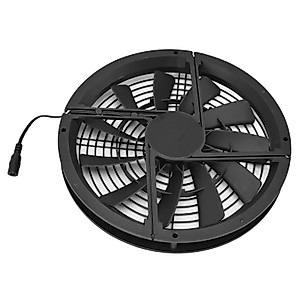Solar Panel Fan Ventilation Fan Kit 10 Inch, Solar Powered Exhaust Fan Portable Ventilator Fan with Protective Mesh, 12V 100W Mini Ventilator Fan for Chicken Coops Greenhouse Shed