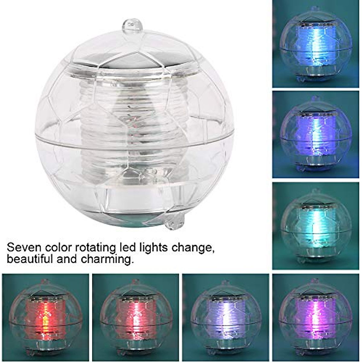 Yaosh Submersible led Lights Waterproof Solar Powered LED Floating Ball Lamp Decor Light for Swimming Pool Garden for Bathtub, Shower,Hot Tub, Spa, Party