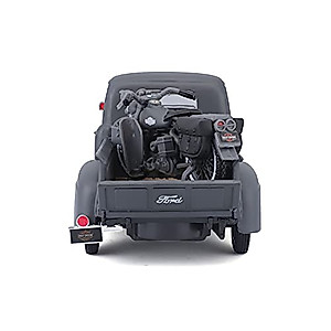 Maisto 1:24 Scale 1948 Ford F-1 Pickup and Harley Davidson 1942 WLA Flathead Diecast Vehicles