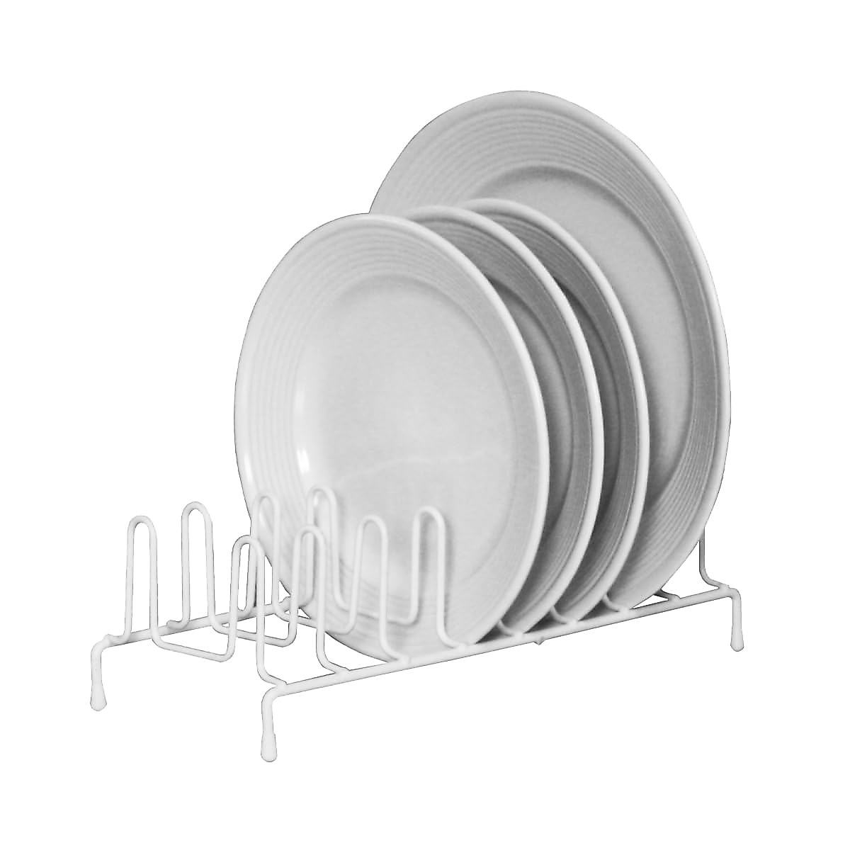 Home Basics PR30379-6 Plate Rack, 13 x 5.5 x 4, White