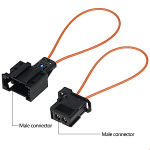 Mellbree 2Pcs Fiber Optic Loop, Female and Male Fiber Optic Bypass Loop Adapter Connector Diagnostic Device Tool Compatible for Benz Audi Mercedes BMW VW Porsche MOST Optical System
