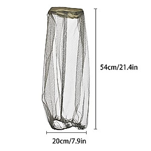 Mosquito Head Mesh Nets Gnat Face Netting, Extra Fine Holes Protective Cover Mask Face from Insect Bug Bee Mosquito Gnats for Outdoor Activities Hiking Fishing Hunting Camping Backpacking (4 Pack)